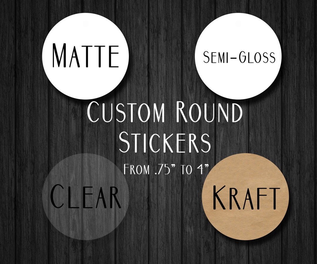 Custom Round Stickers Custom Labels Round Labels Custom Clear Stickers ...