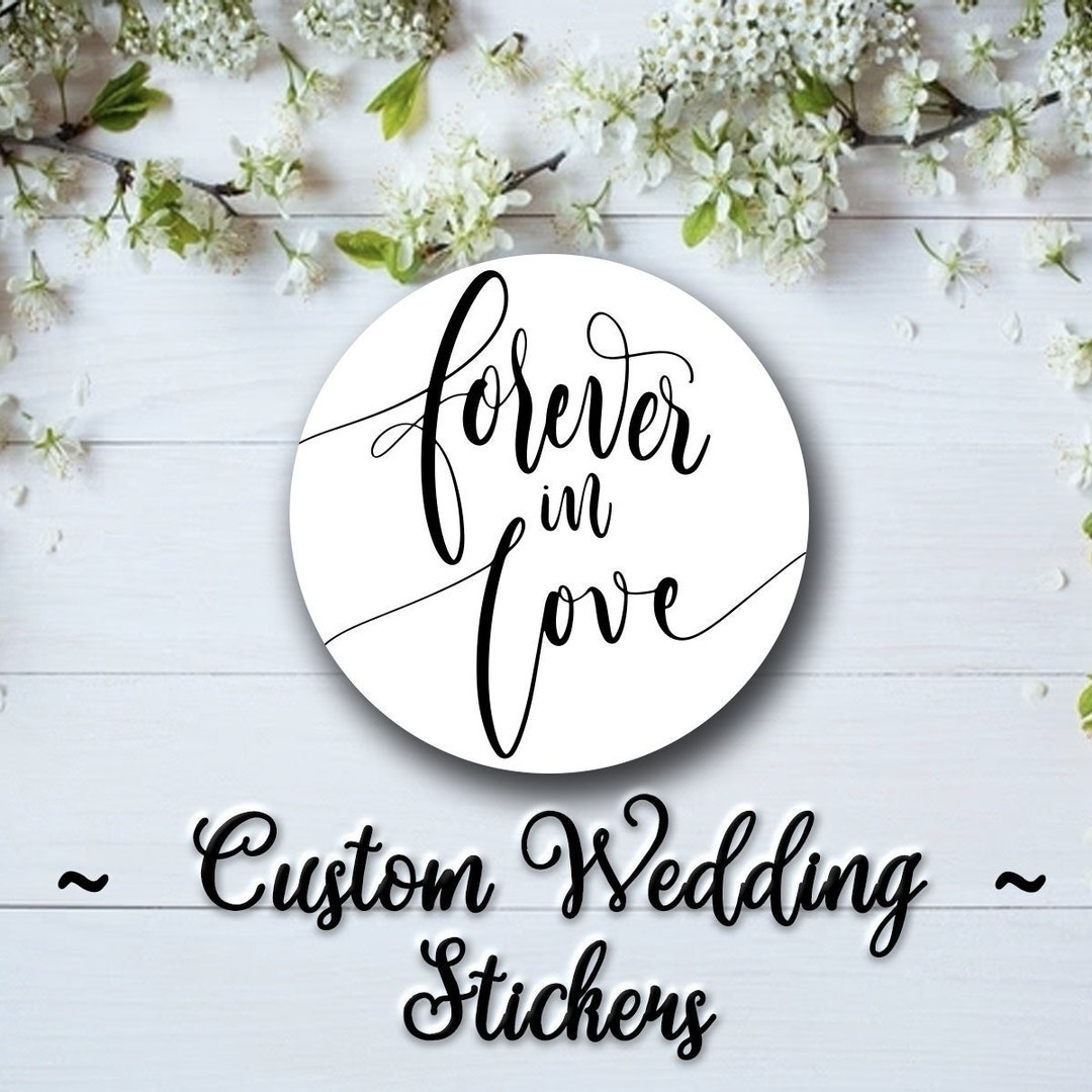 Custom Wedding Stickers • Custom Round Stickers - Custom Labels - Round ...