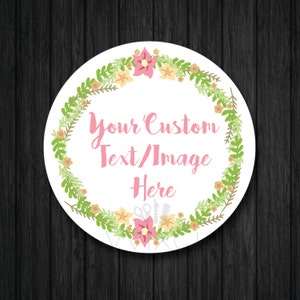 Custom Sticker With Floral Border - Flowers - Thank You Sticker ...