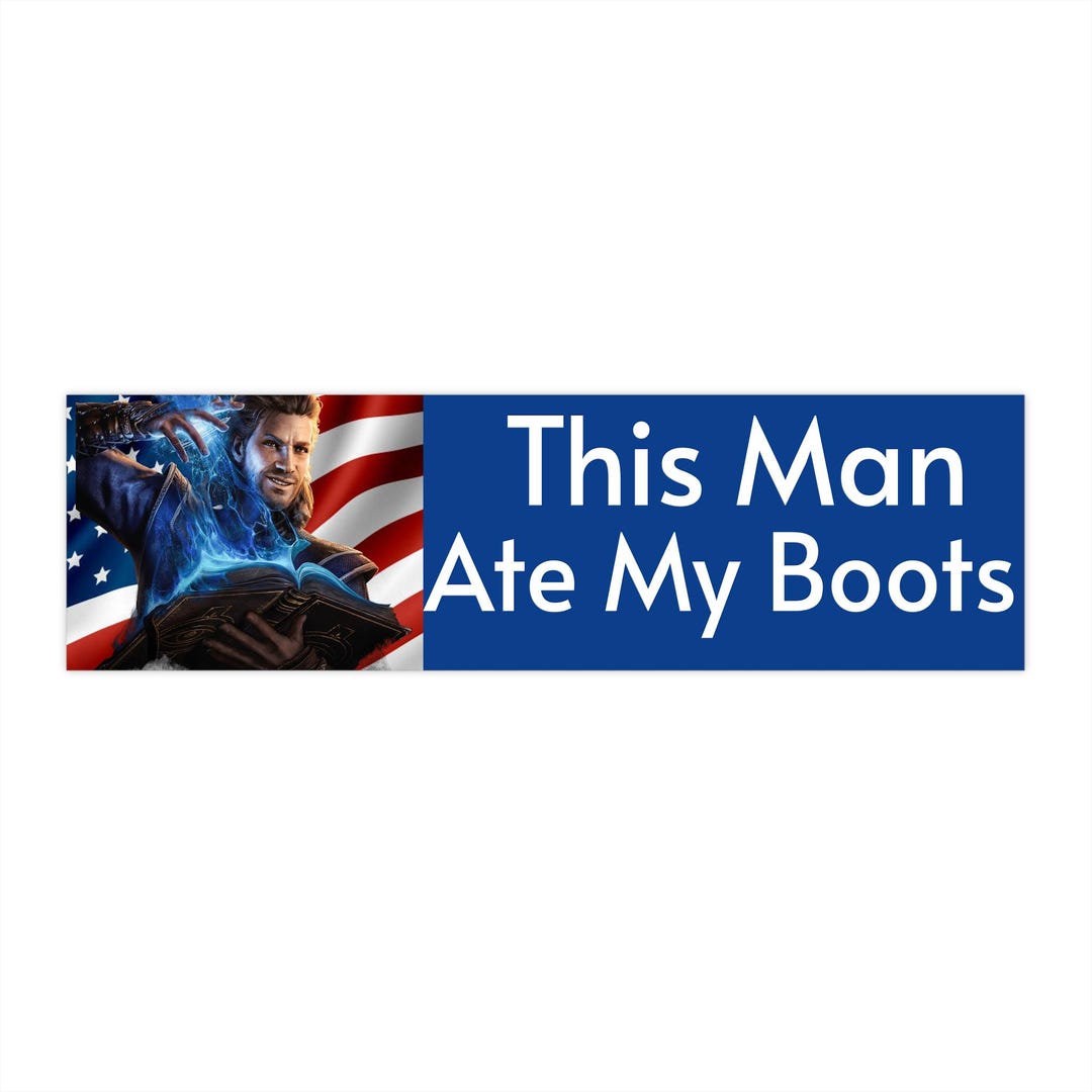 Gale, This Man Ate My Boots - Bumper Stickers Slap - Etsy