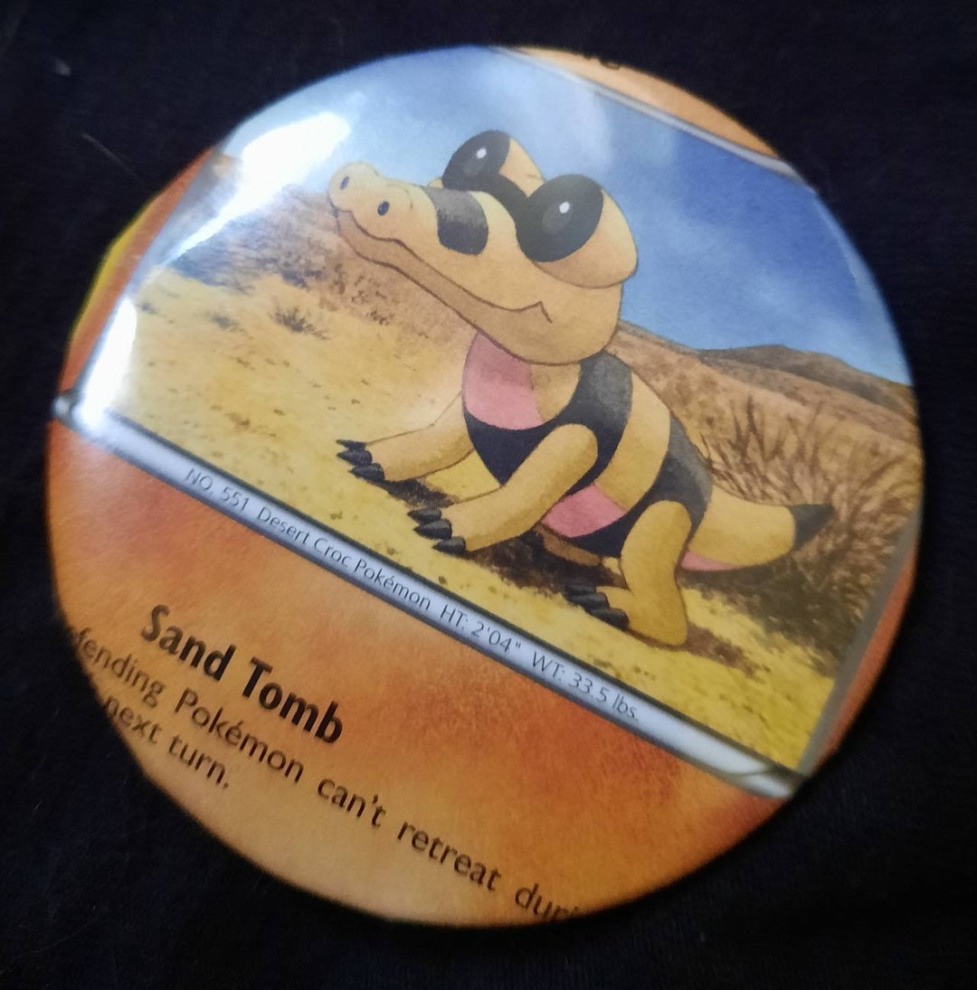 Large Sandile Pokemon Card Pinback Button / Flair / Pin - Etsy
