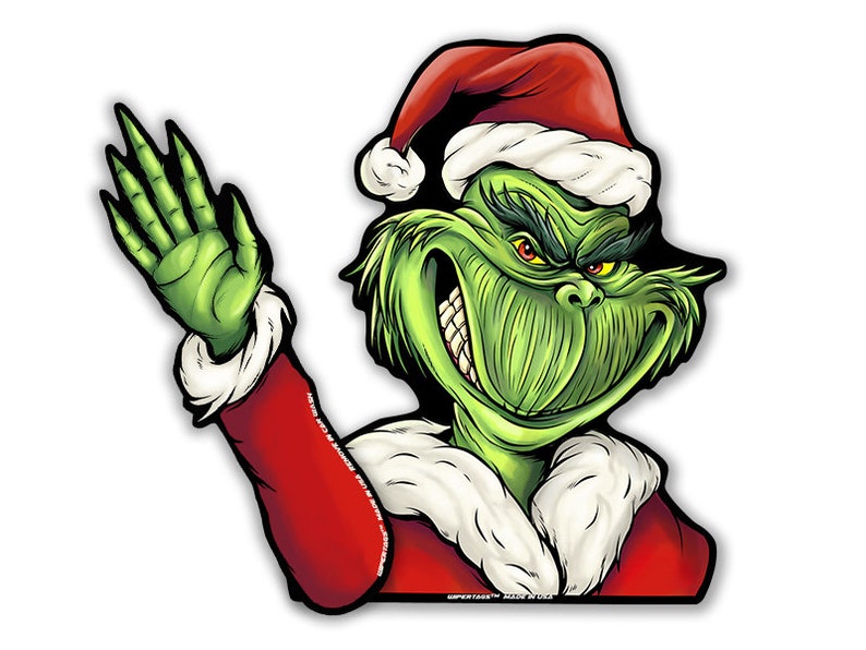 Grim Santa Christmas Wipertag Decal and Arm Attach to Rear Vehicle ...