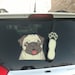 Pugly Pug Dog Waving Wiperwags Attach to Rear Vehicle Wipers - Etsy