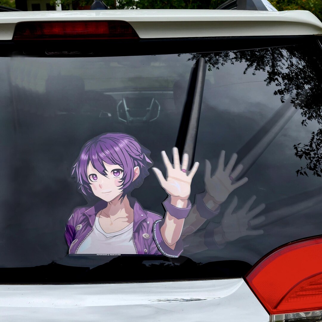 Amelia Anime Girl Wipertags Decal and Arm Attach to Rear Wiper Blades ...