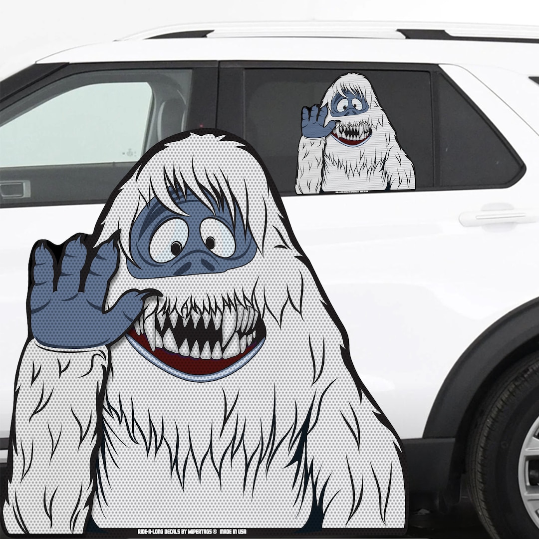 RIDE A LONG Snowbeast Abominable Snowman Perforated Laminated Car Semi ...