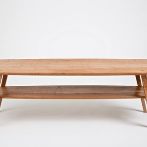 Maple Coffee Table Sleek Mid Century Modern Wood Coffee Table Handmade ...