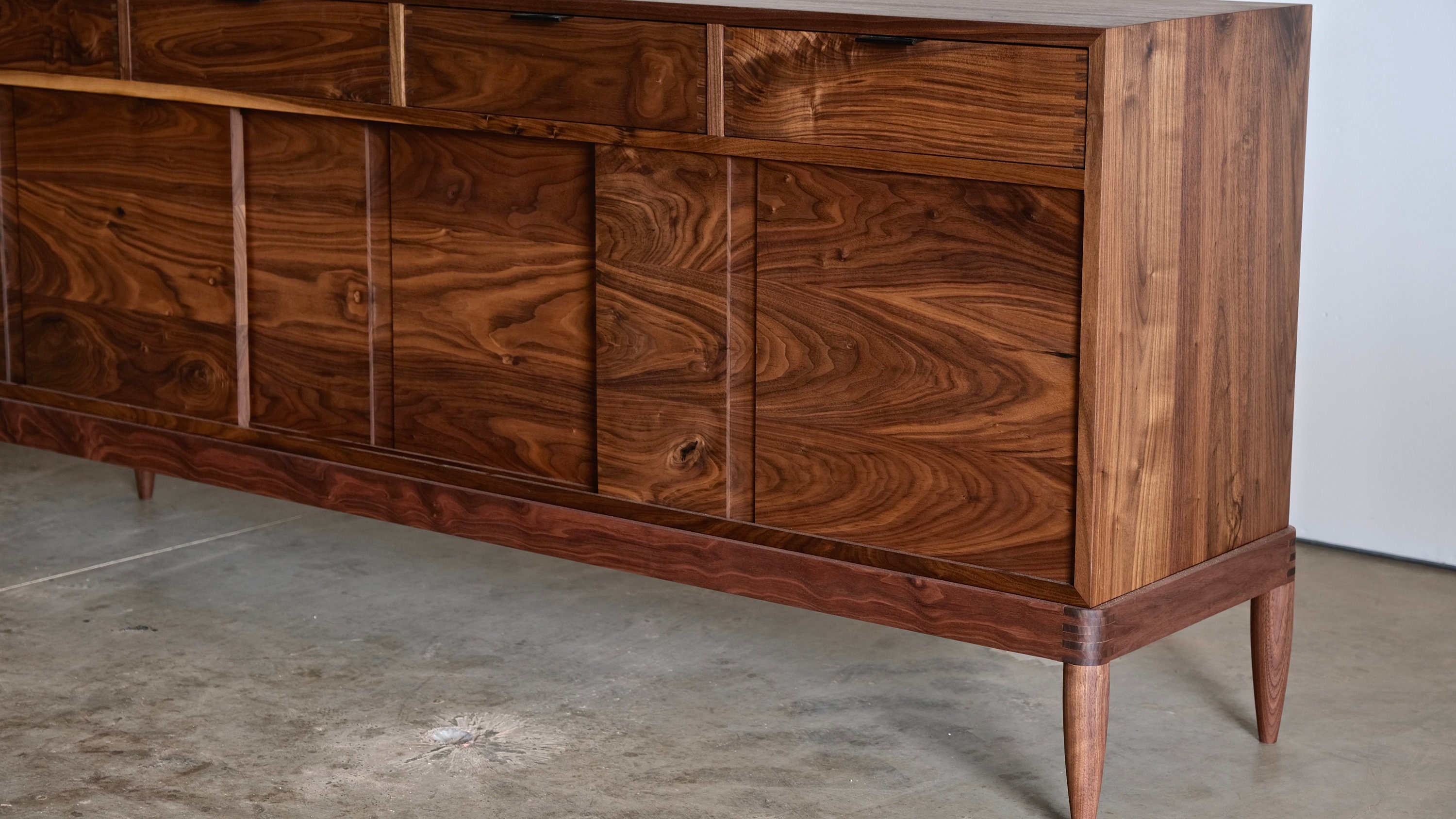 Walnut Credenza Mid Century Modern Credenza Heirloom - Etsy