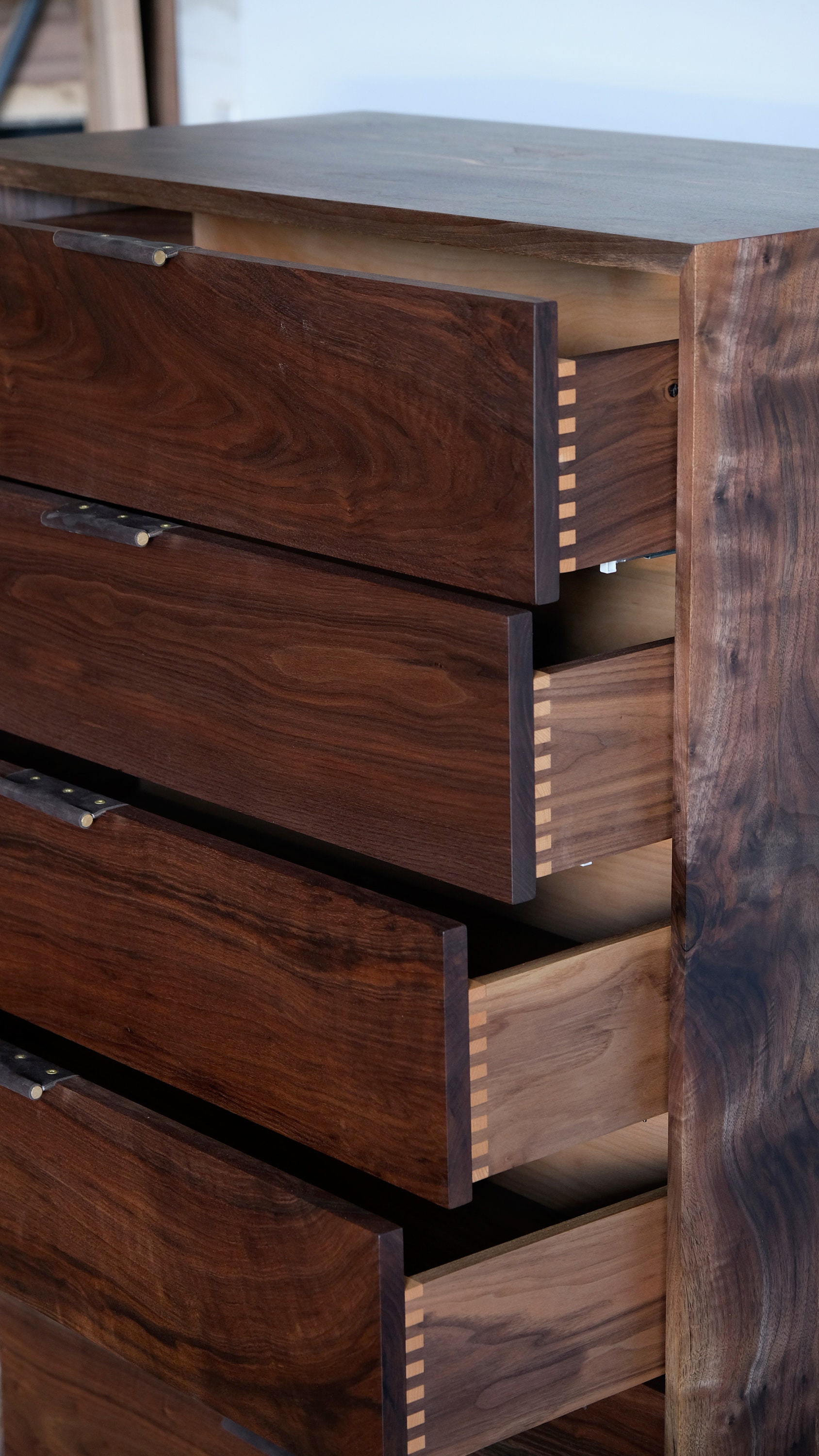 Modern Walnut Dresser - Etsy