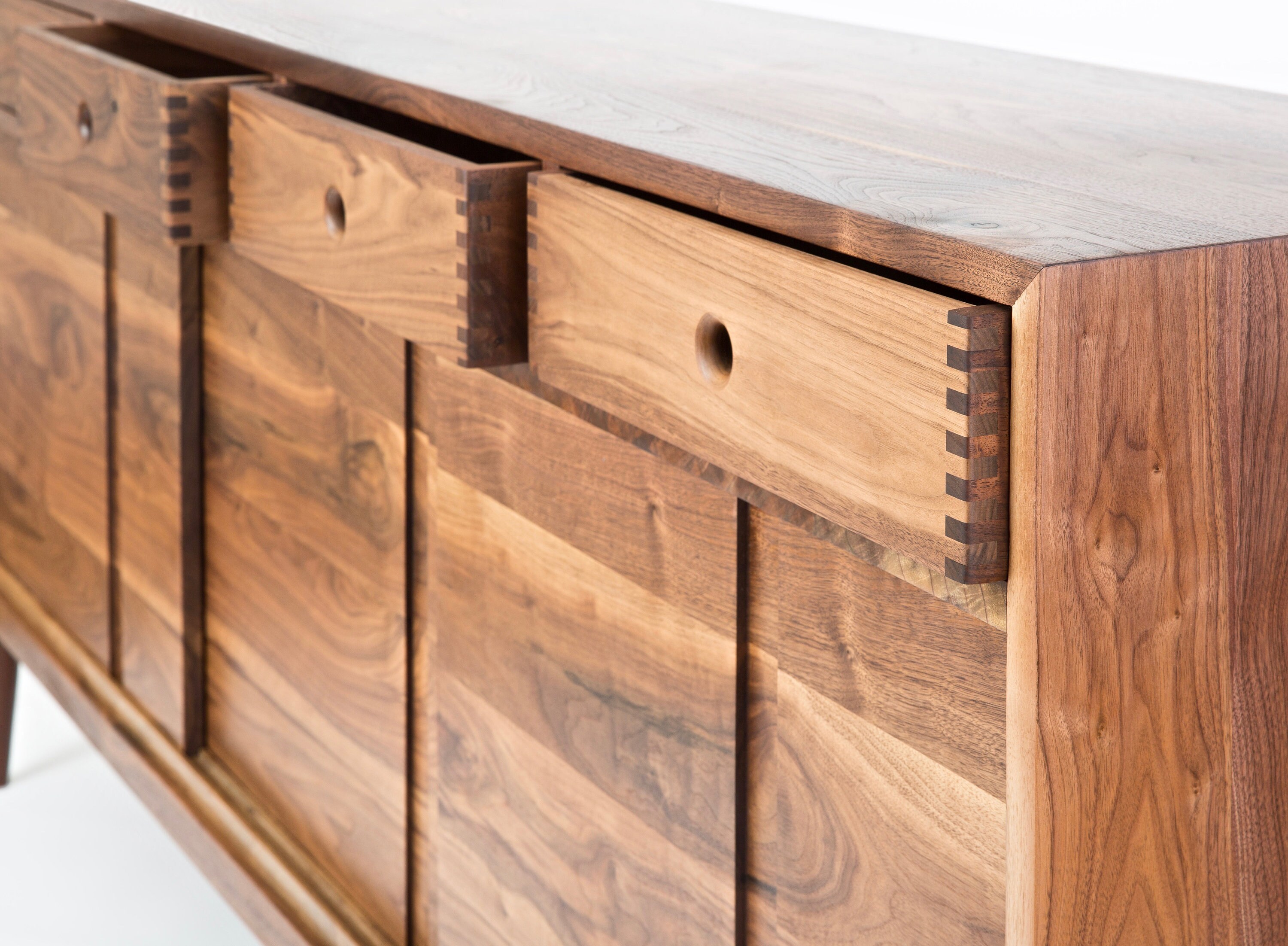 Walnut Credenza Mid Century Modern Credenza Heirloom | Etsy