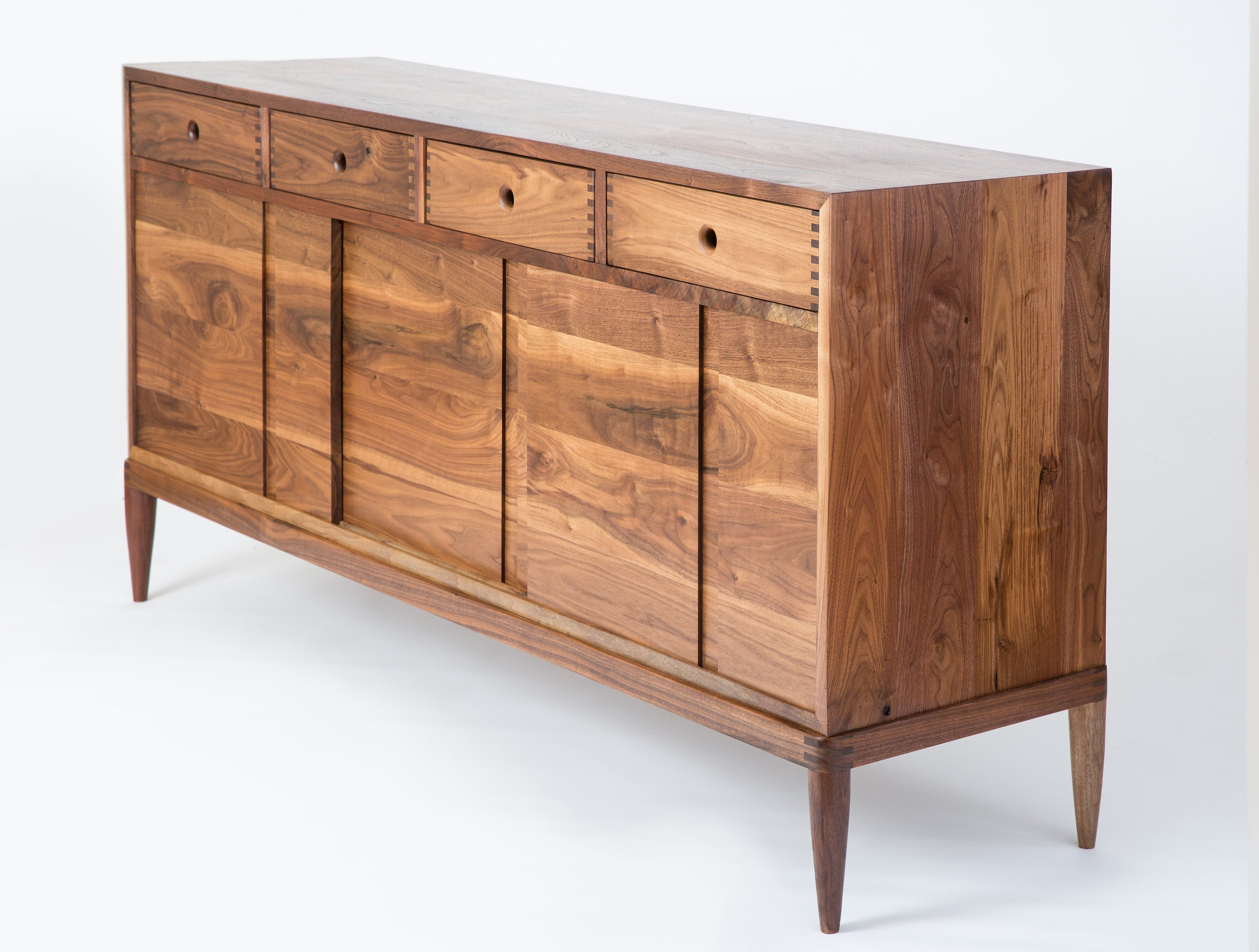 Walnut Credenza Mid Century Modern Credenza Heirloom | Etsy