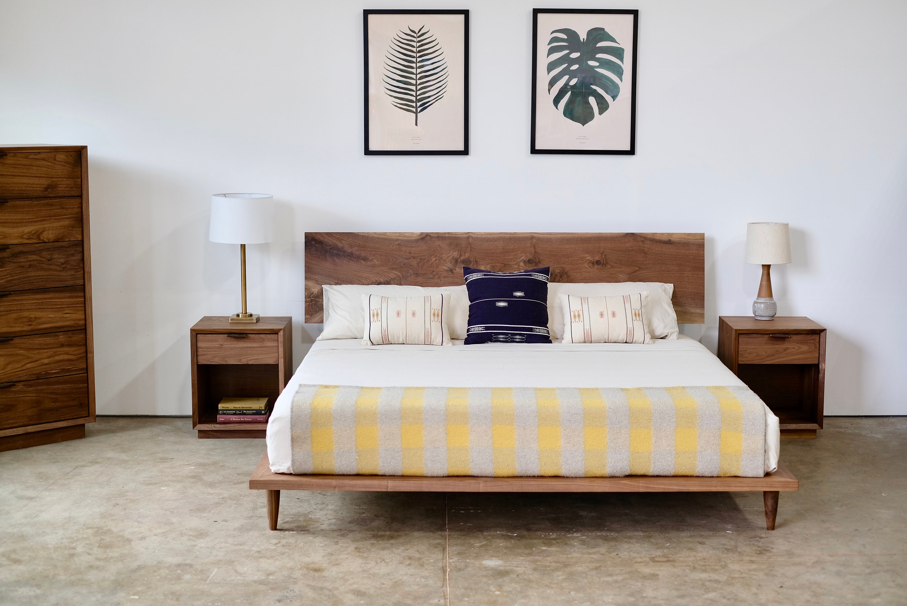 Wooden minimalist bed frame store
