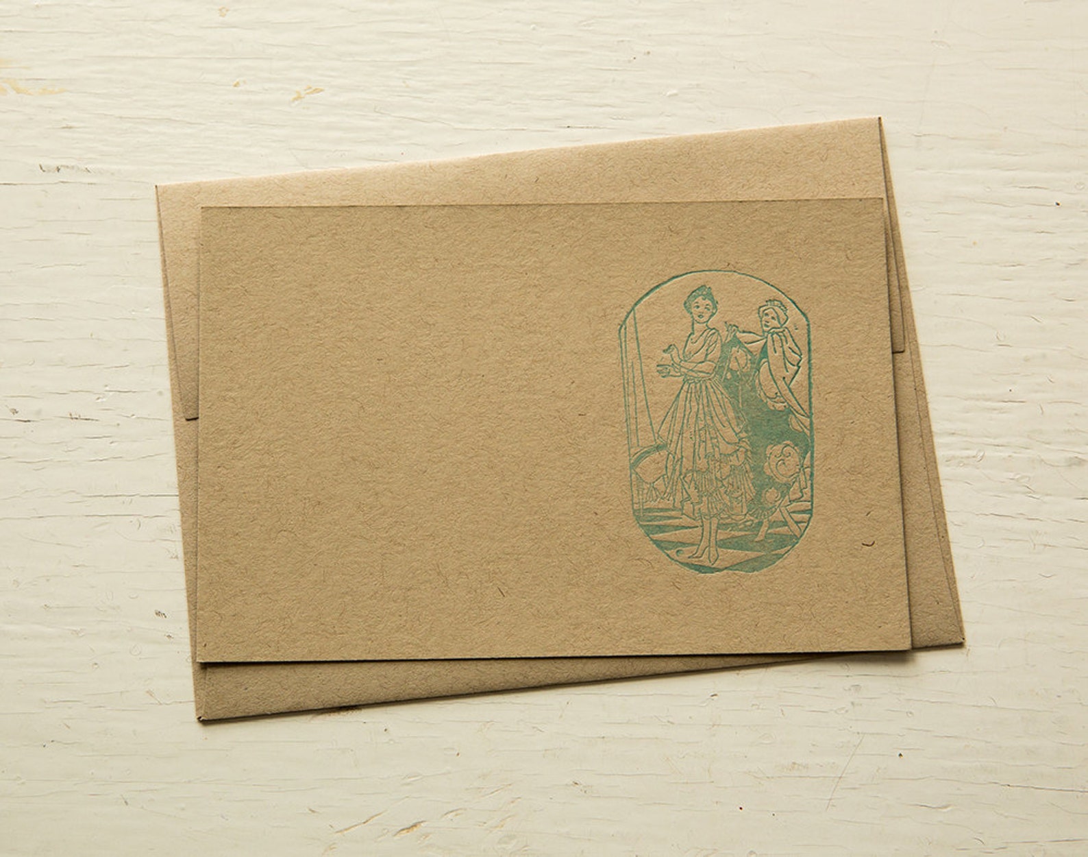 Letterpress Notecard Set: Victorian Cut - Etsy