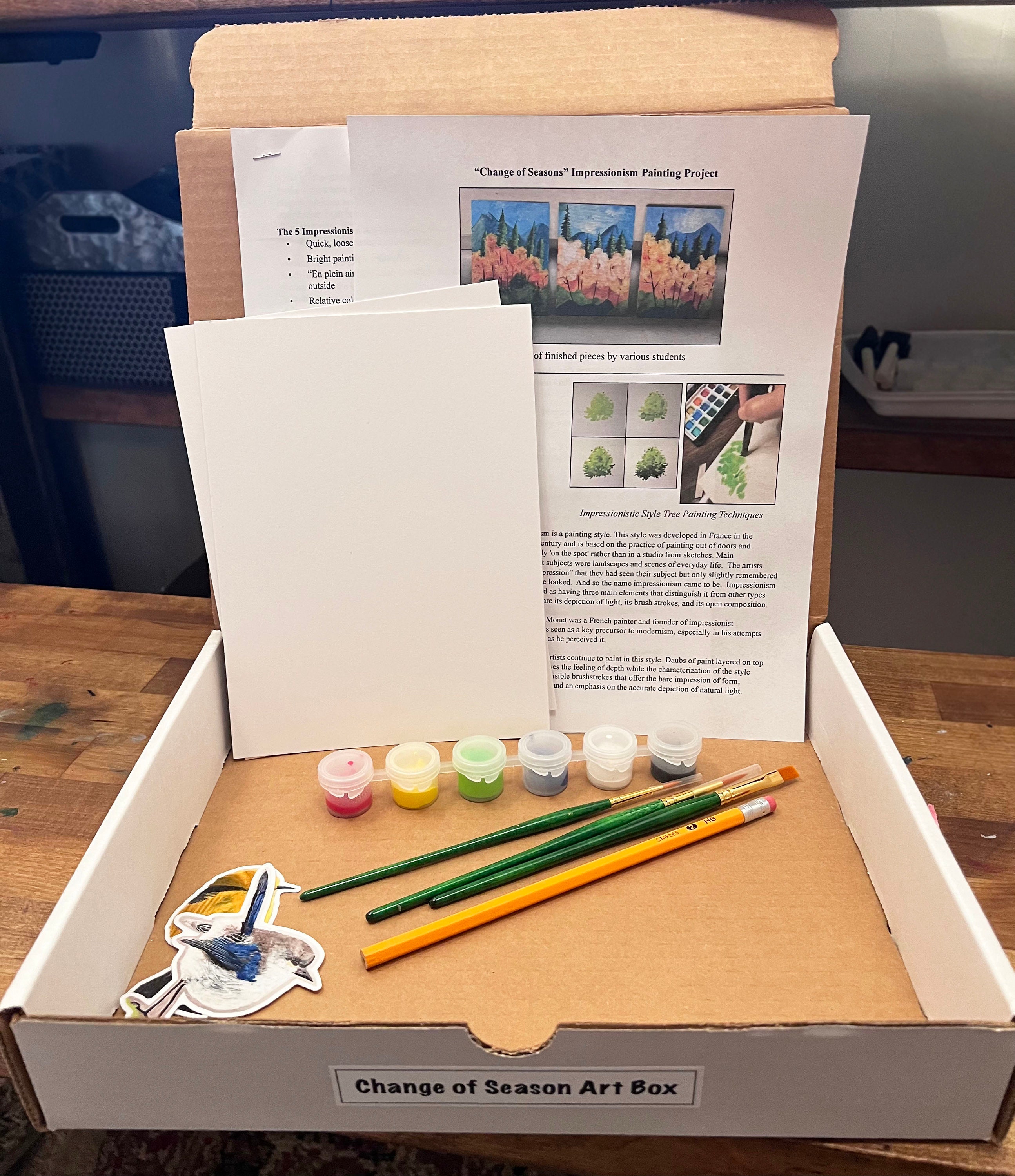 Art Class in A Box - Change of Seasons Painting - Etsy