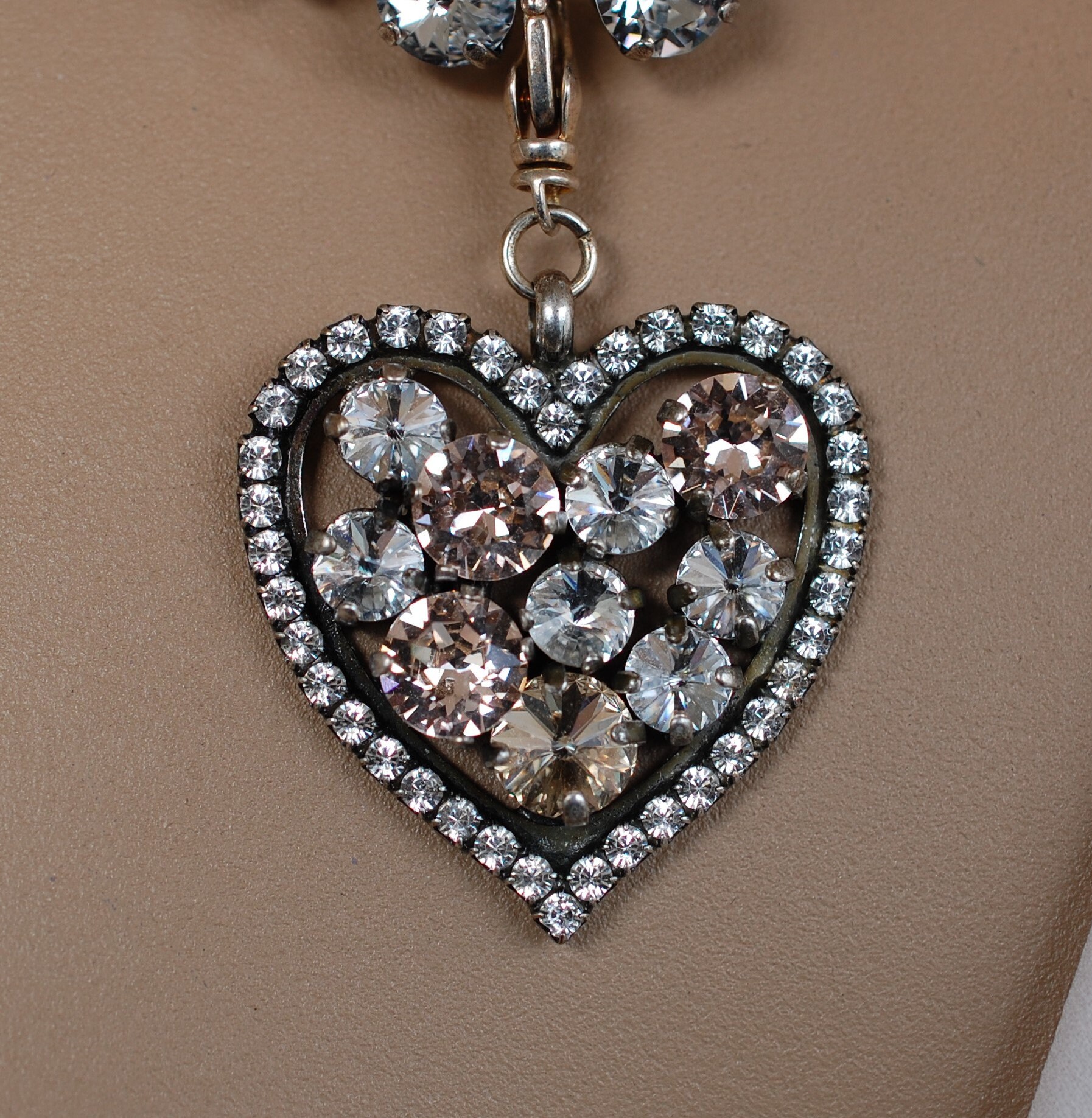 Swarovski Heart Pendant, Add on Heart Pendant, Detachable Pendant ...