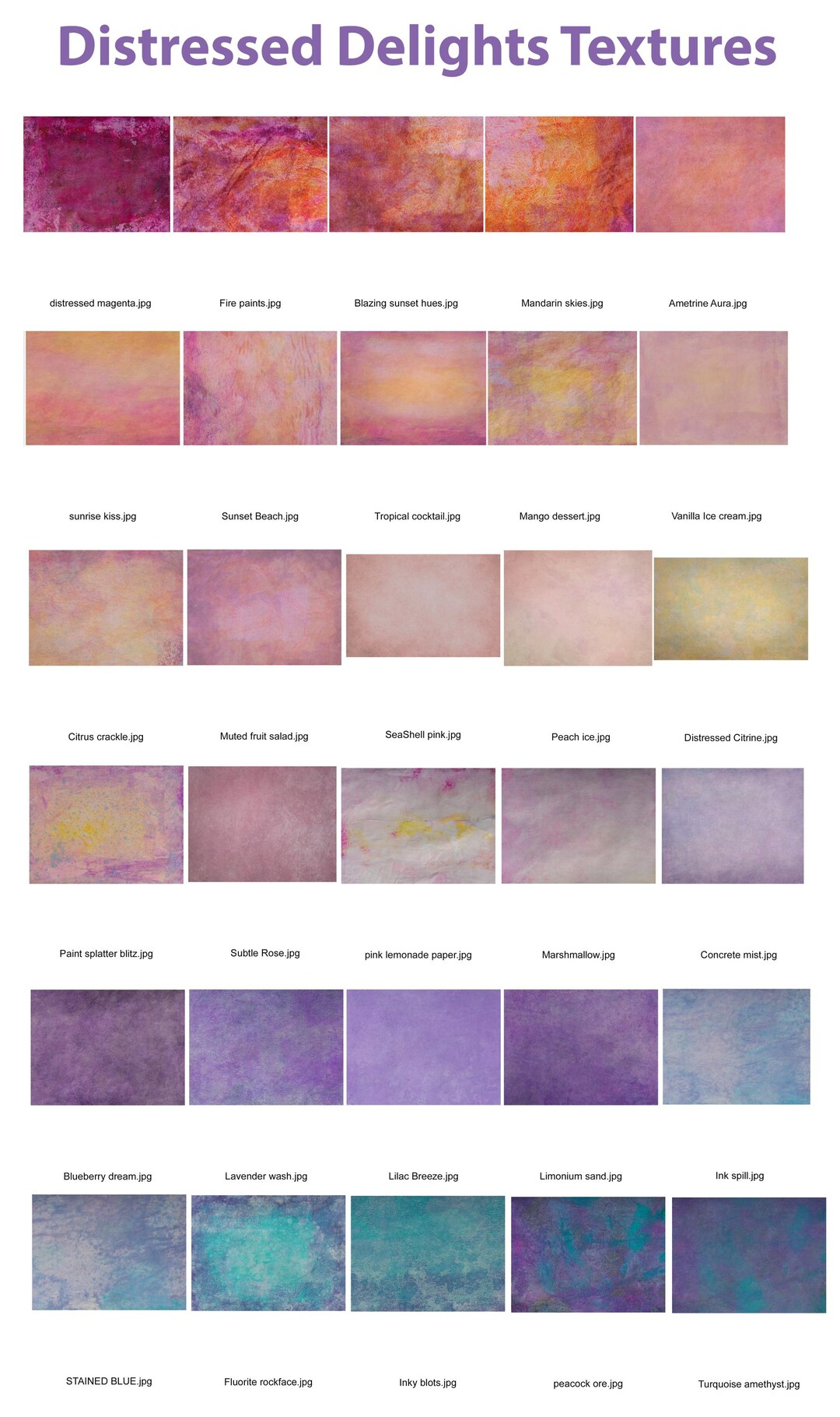 Distressed Delights Texture Pack 30 Digital Paper Downloads for Use in ...