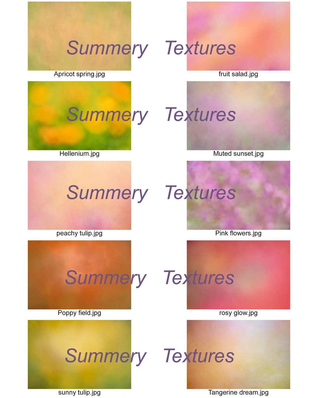 Summery Texture Pack Digital Overlay or Backdrop Texture - Etsy
