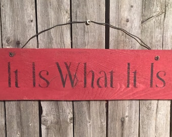 It is what it is sign | Etsy