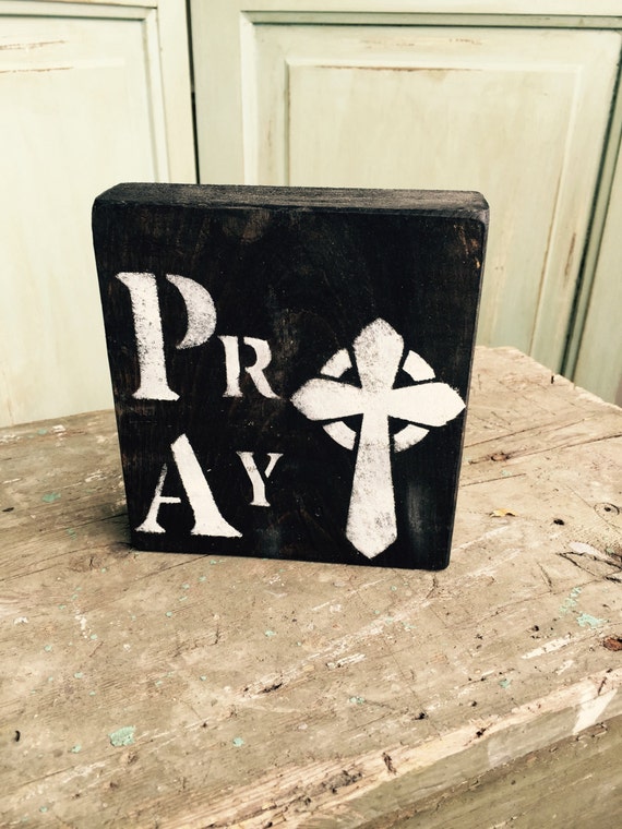 Praying Wooden Sign