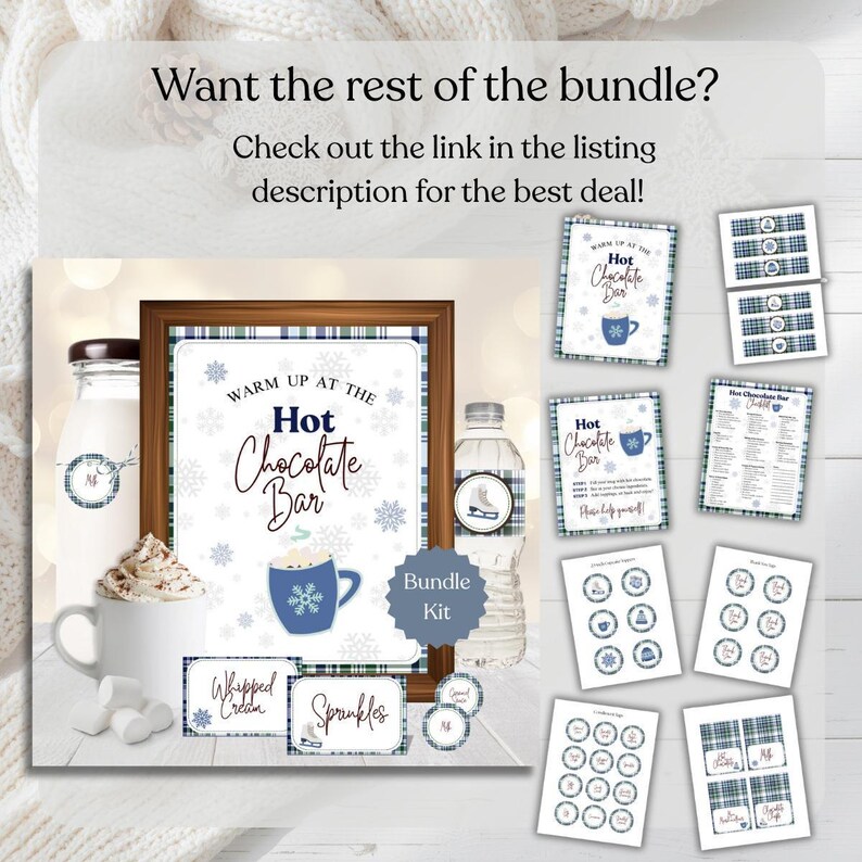 Hot Chocolate Bar Checklist Printable Party Holiday Planning Winter ...