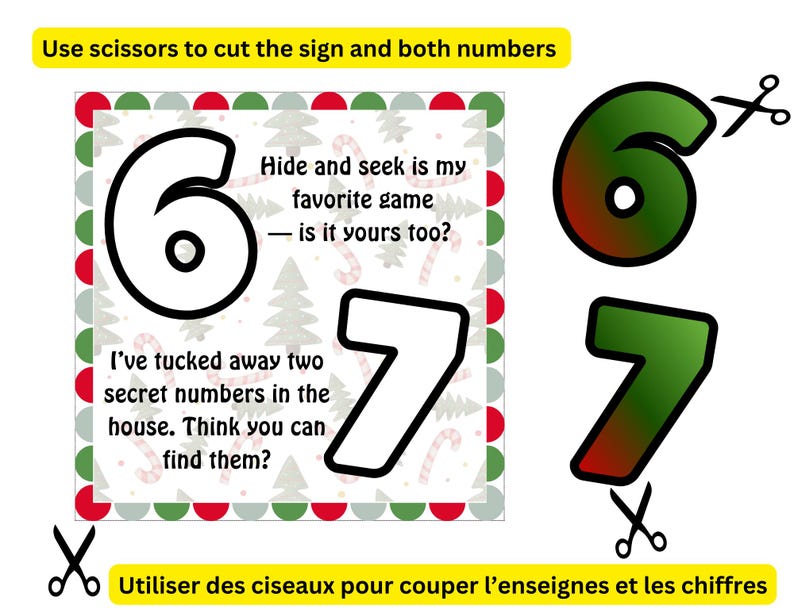 Elf 67 Prop Printable Game Christmas Activity Shelf Hide Seek Number ...