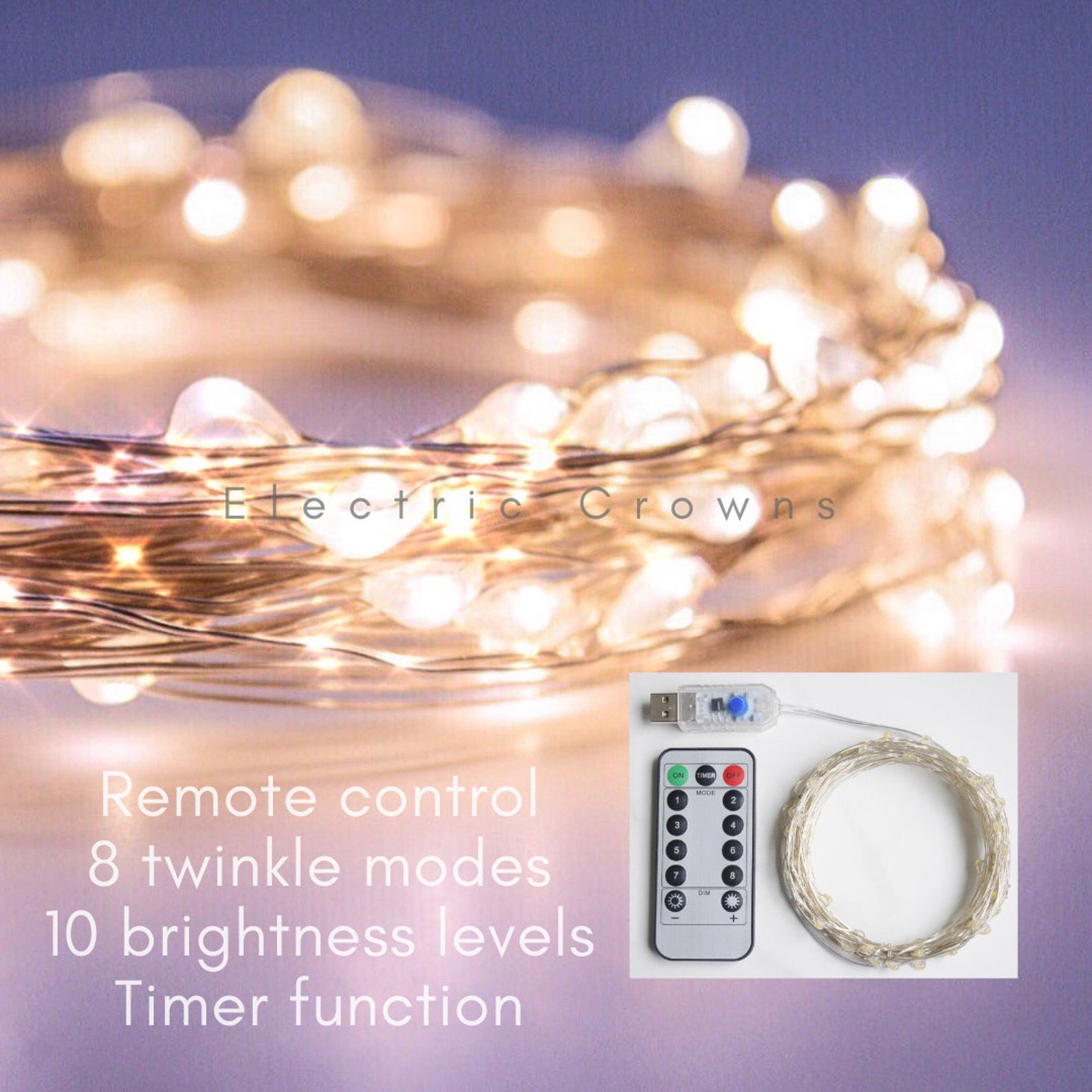 USB Fairy Lights With Remote Control LED String Lights | Etsy