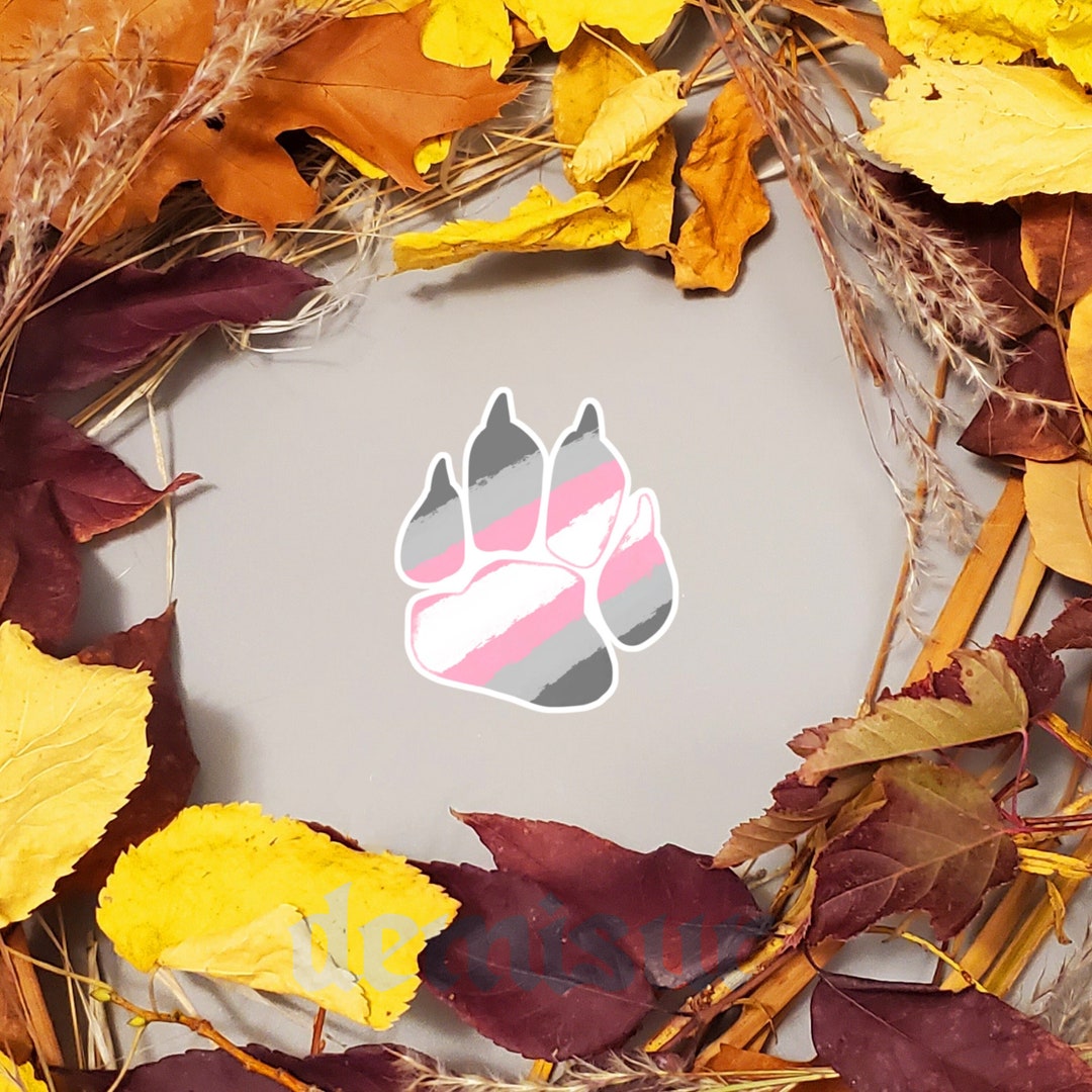 Demigirl Paw Print LGBTQ Sticker - Etsy Österreich