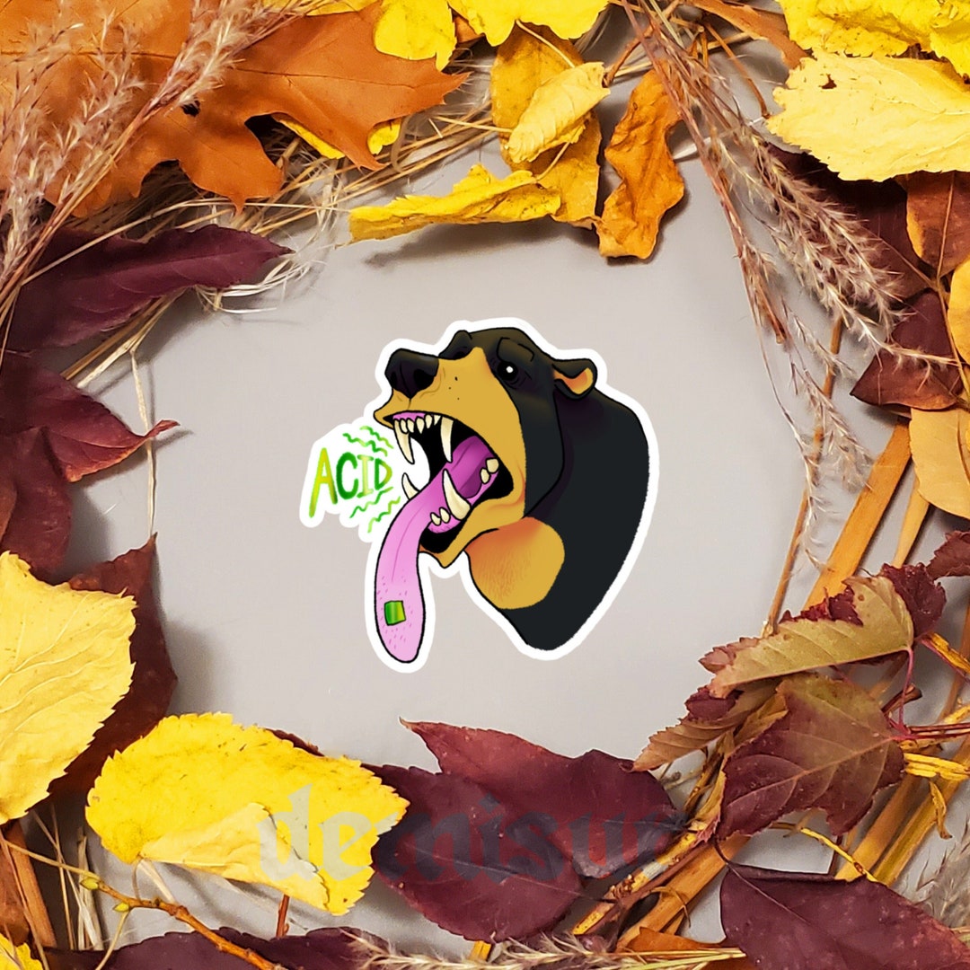 Holographic Acid Bear Animal Sticker - Etsy