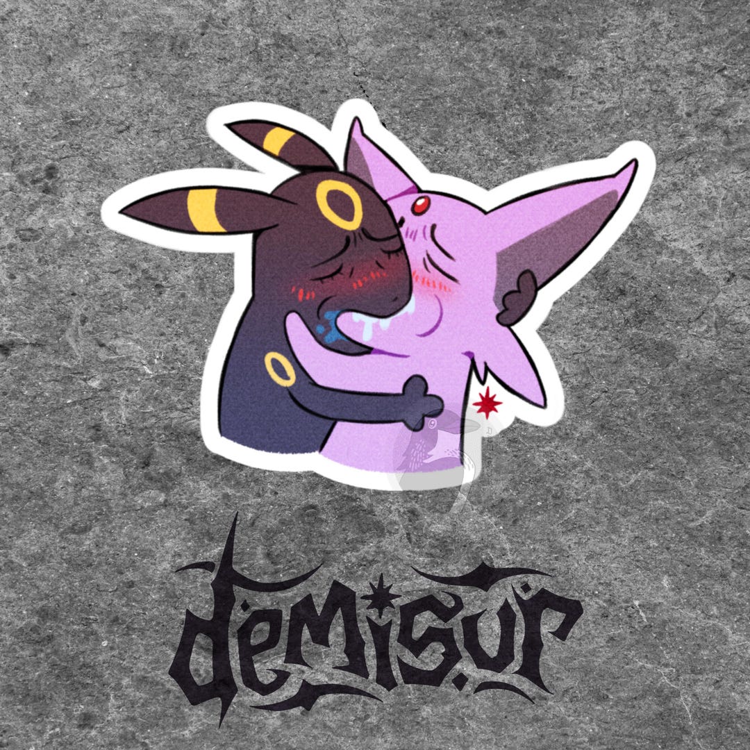 HOP ON Meme Espeon & Umbreon | Pokemon Sticker - Etsy