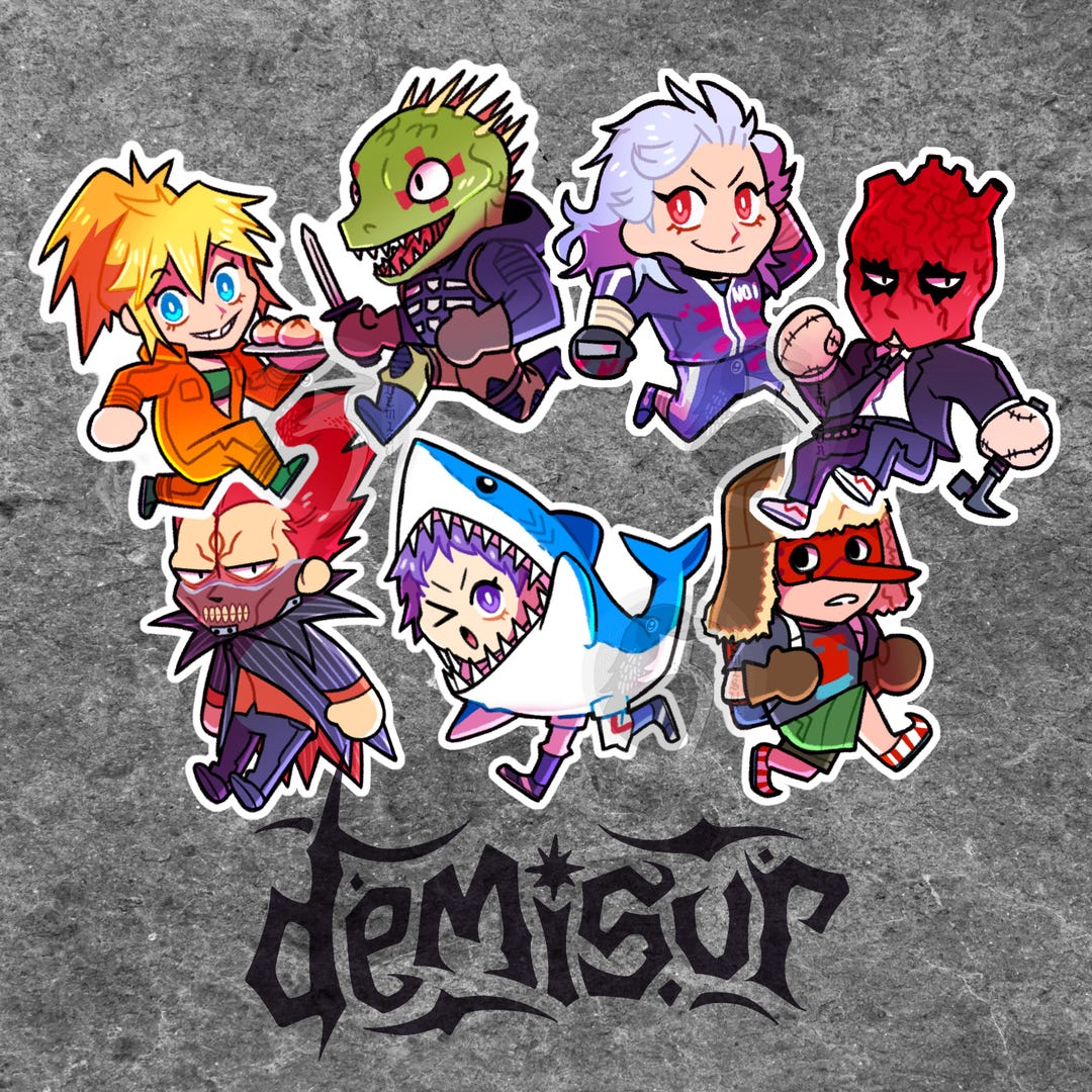 Kaiman, Nikaido, Shin, Noi, En, Ebisu, Fujita | Anime Sticker ...
