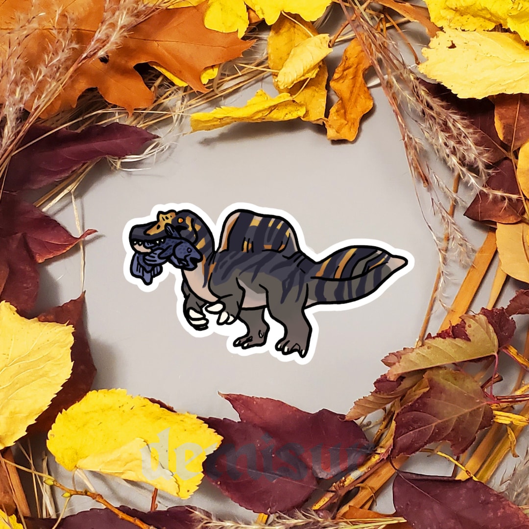 Lil' Spinosaurus | Dinosaur Sticker - Etsy
