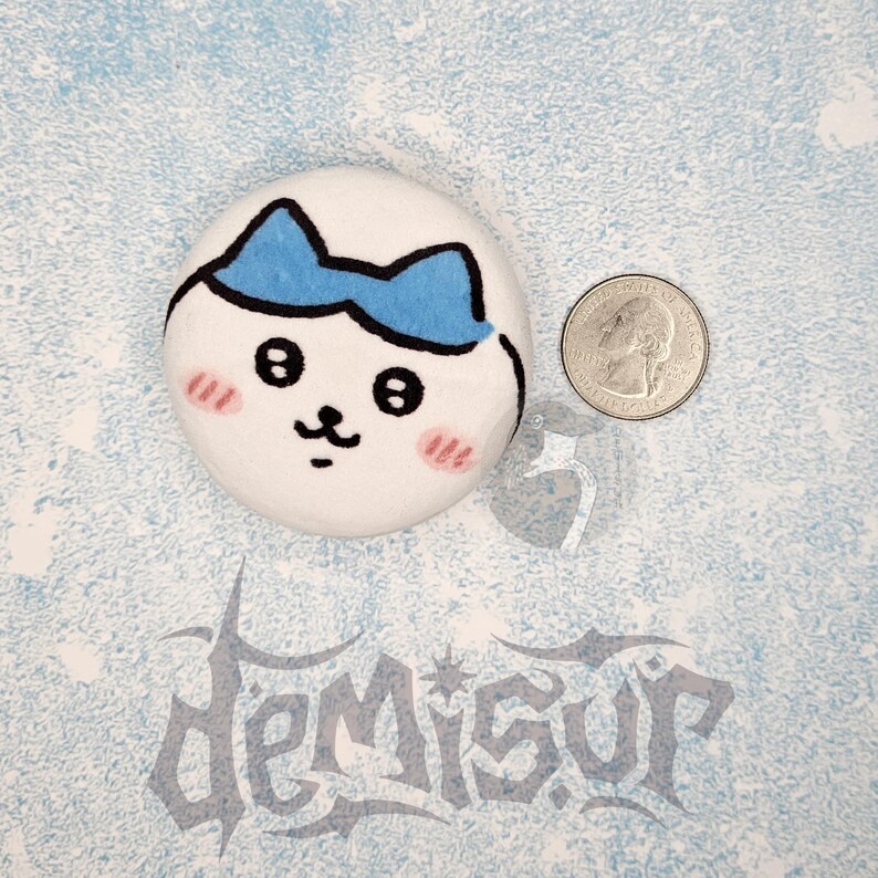 Kawaii Plush Button | Cartoon Character Pin - Etsy