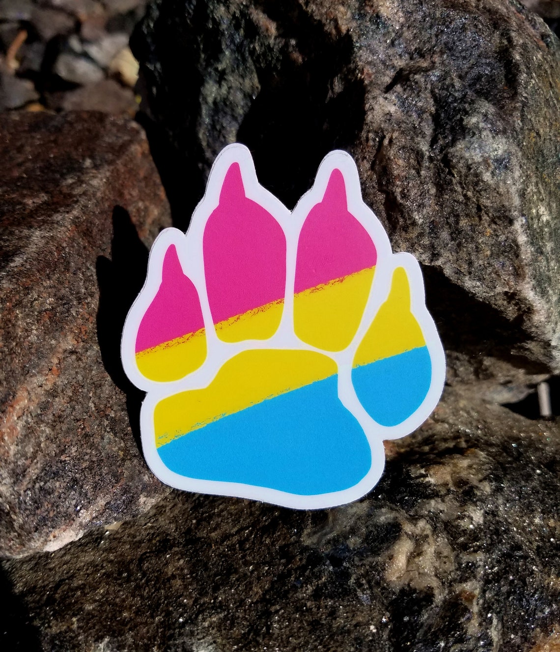 Pansexual Paw Print Sticker Furry & LGBTQ Pride - Etsy