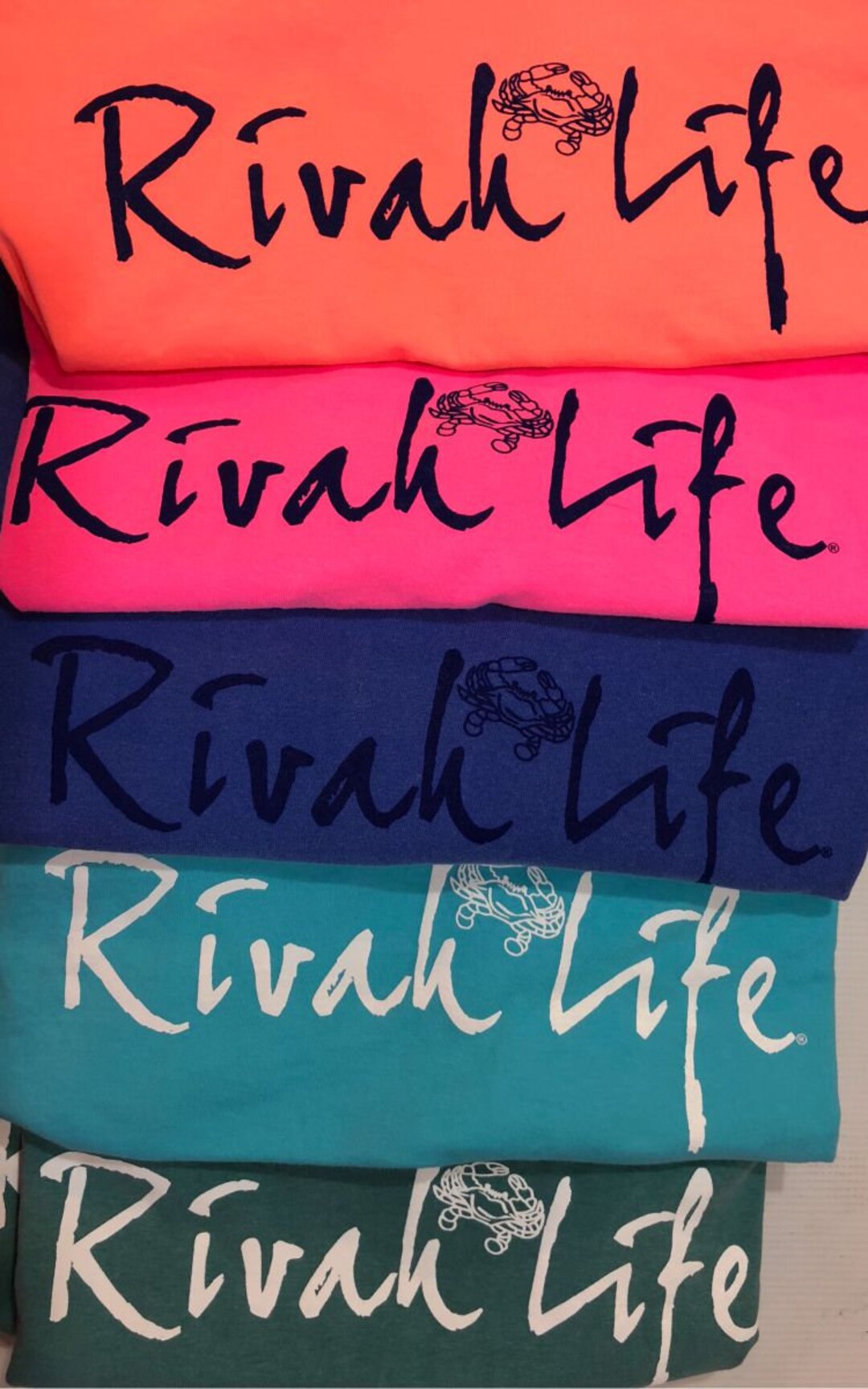 Ladies Rivah Life® V-neck Tee With Crab on Front - Etsy