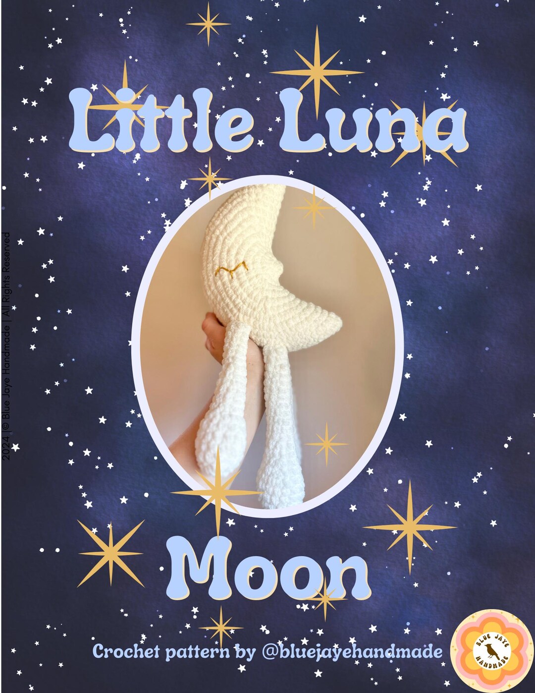 Little Luna Moon Crochet Pattern | Amigurumi Moon Pattern - Etsy