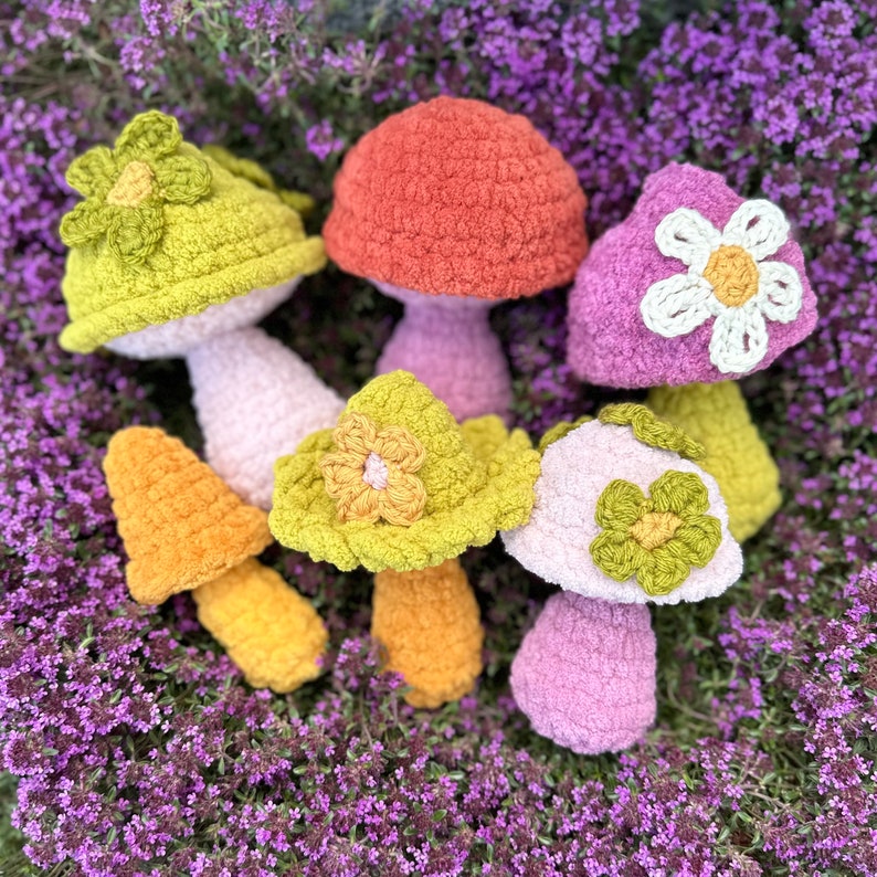 Funky Fungi Crochet Patterns | Groovy Mushrooms Amigurumi - Etsy