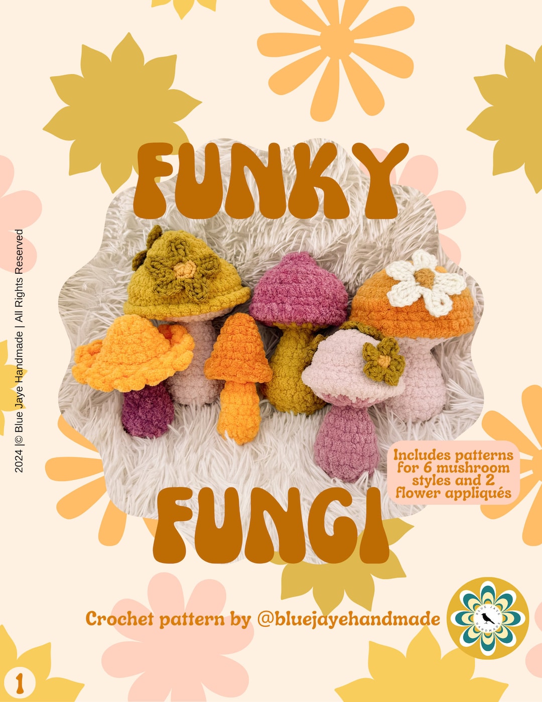 Funky Fungi Crochet Patterns | Groovy Mushrooms Amigurumi - Etsy