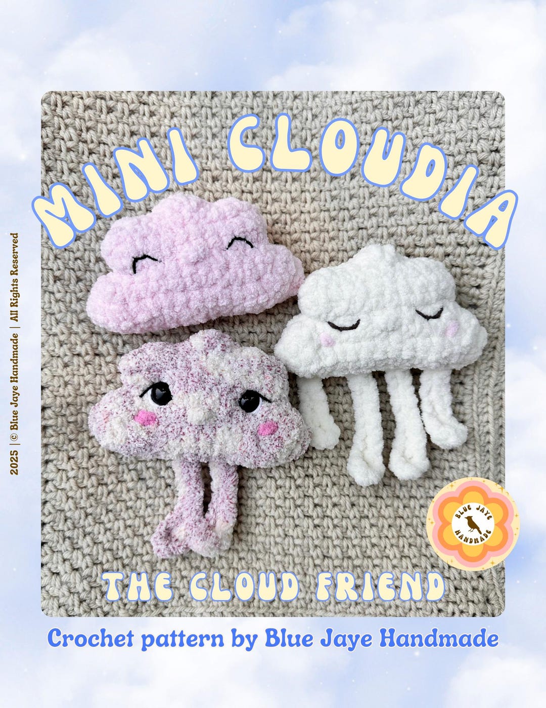 Mini Cloudia Crochet Pattern | Cloud Friend | Amigurumi Cloud Pattern ...