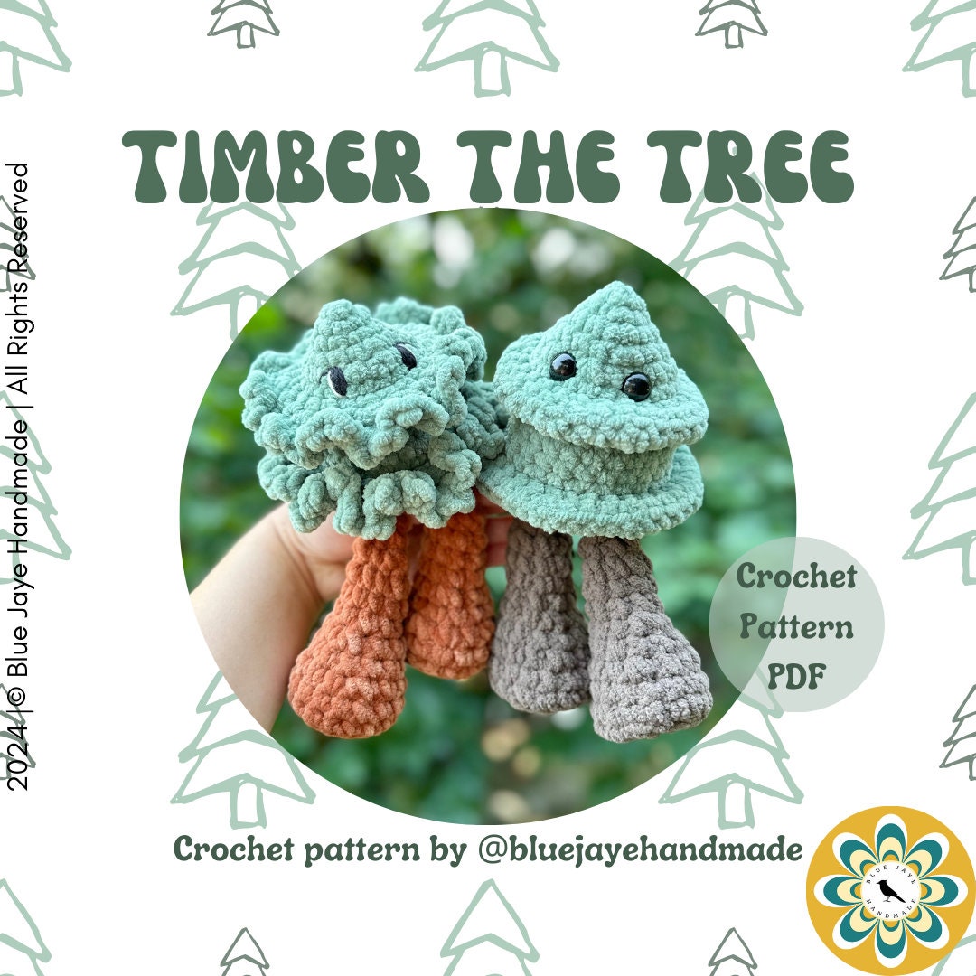 Timber the Tree Crochet Pattern | Amigurumi Groovy Tree - Etsy
