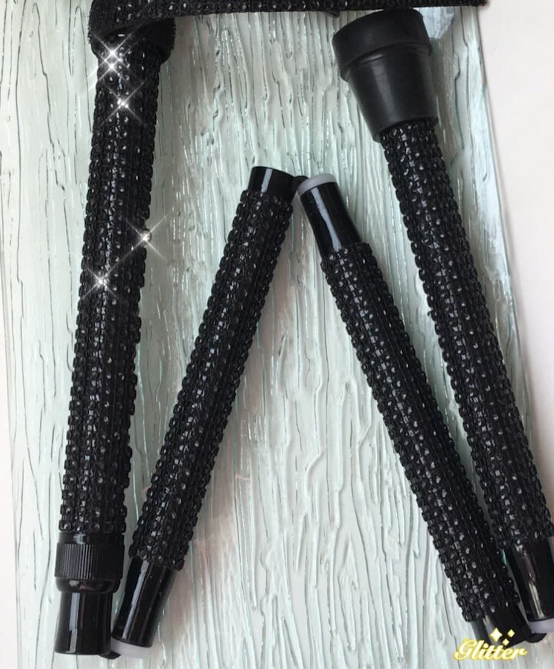 Black Faux Rhinestone Folding Walking Cane, Elegant Bling - Etsy