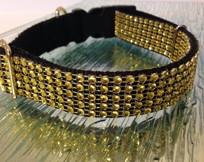 Rhinestone Diamanté Collar, This Black & Gold Bling is Unique, Classy ...