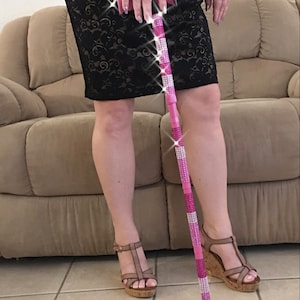 Pink Bling Walking Cane. Three Shades of Pink. Adjustable, Sparkling ...