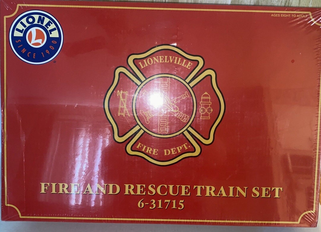 Lionel Rare 6-31715 Fire & Rescue Train Set O-gauge Lionelville Fire ...