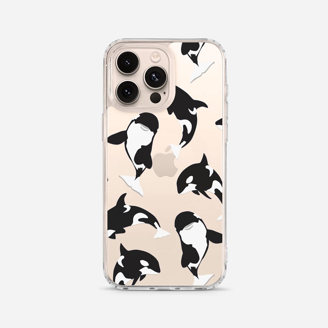 Orca Whale Clear iPhone Case: Glossy Animal Cell Cover - Etsy