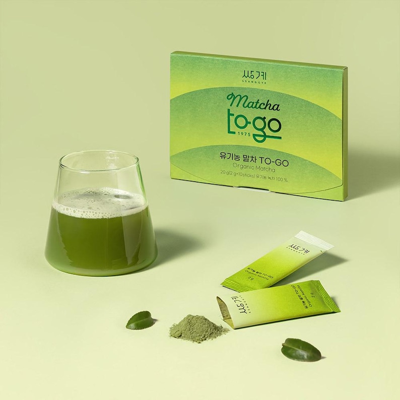 Jeju Island Organic Matcha Powder Sticks | Korean Green Tea (10 Sachets ...
