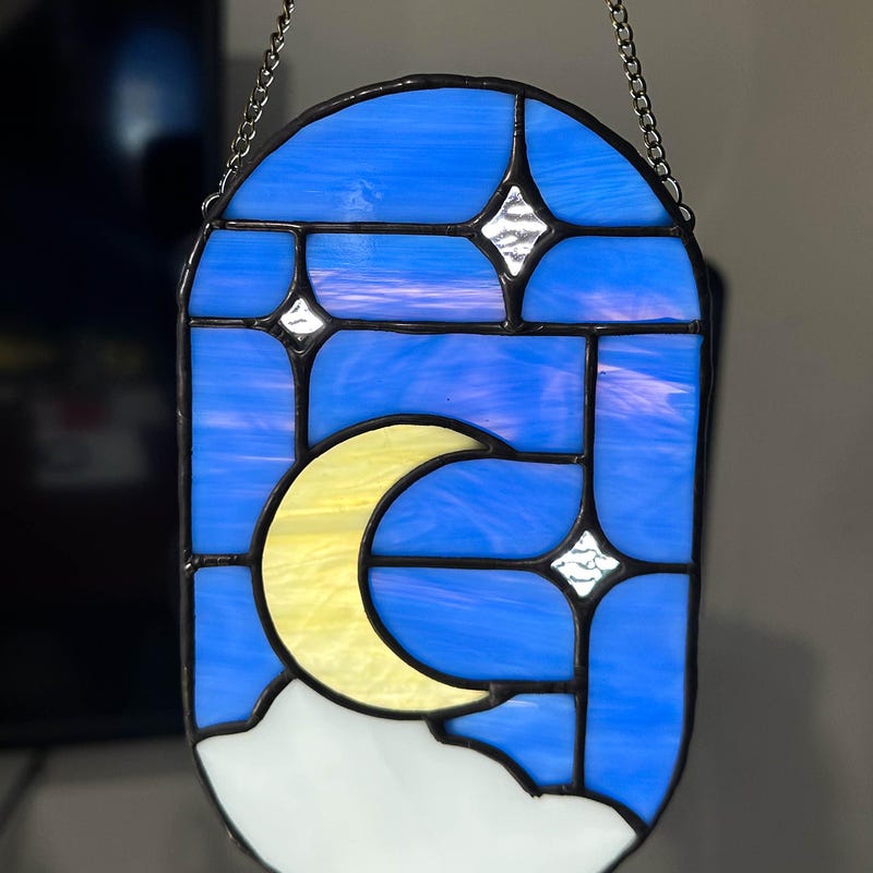 Stained Glass Moon - Etsy