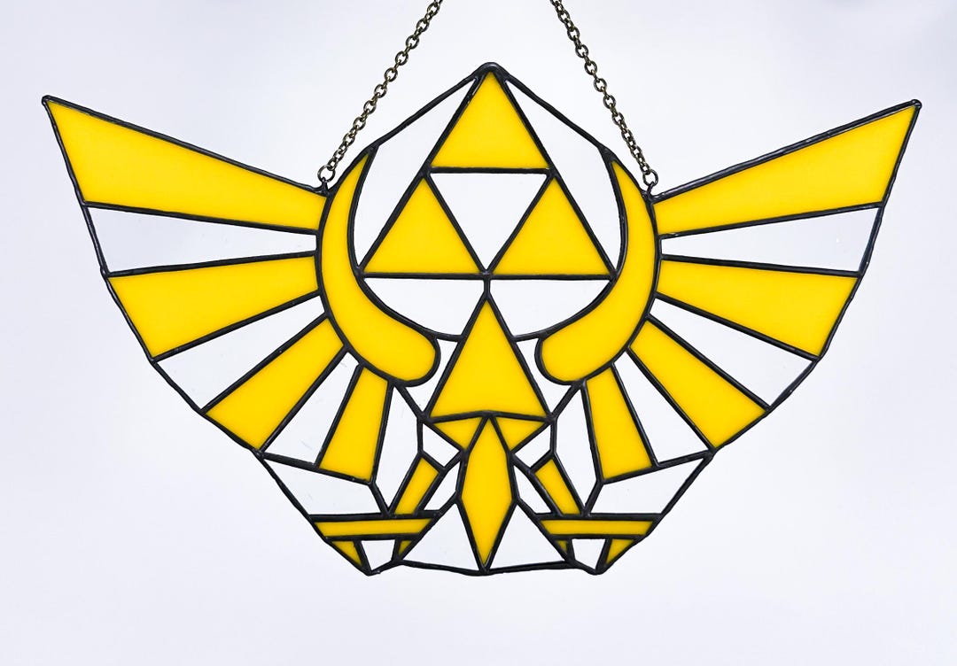 Stained Glass Zelda Hyrule Crest Sun Catcher - Etsy