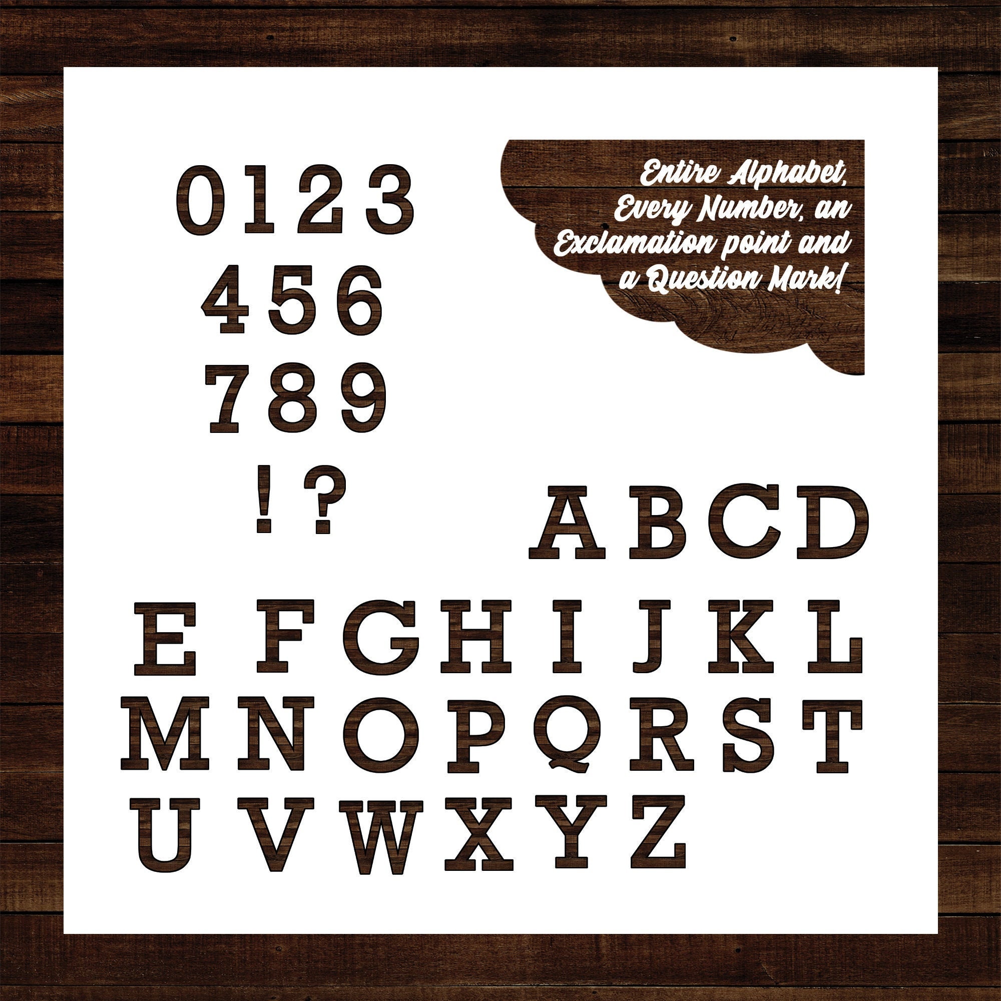 Rustic Wood Custom DIY Banner Signs and Decorations Alphabet Numbers ...