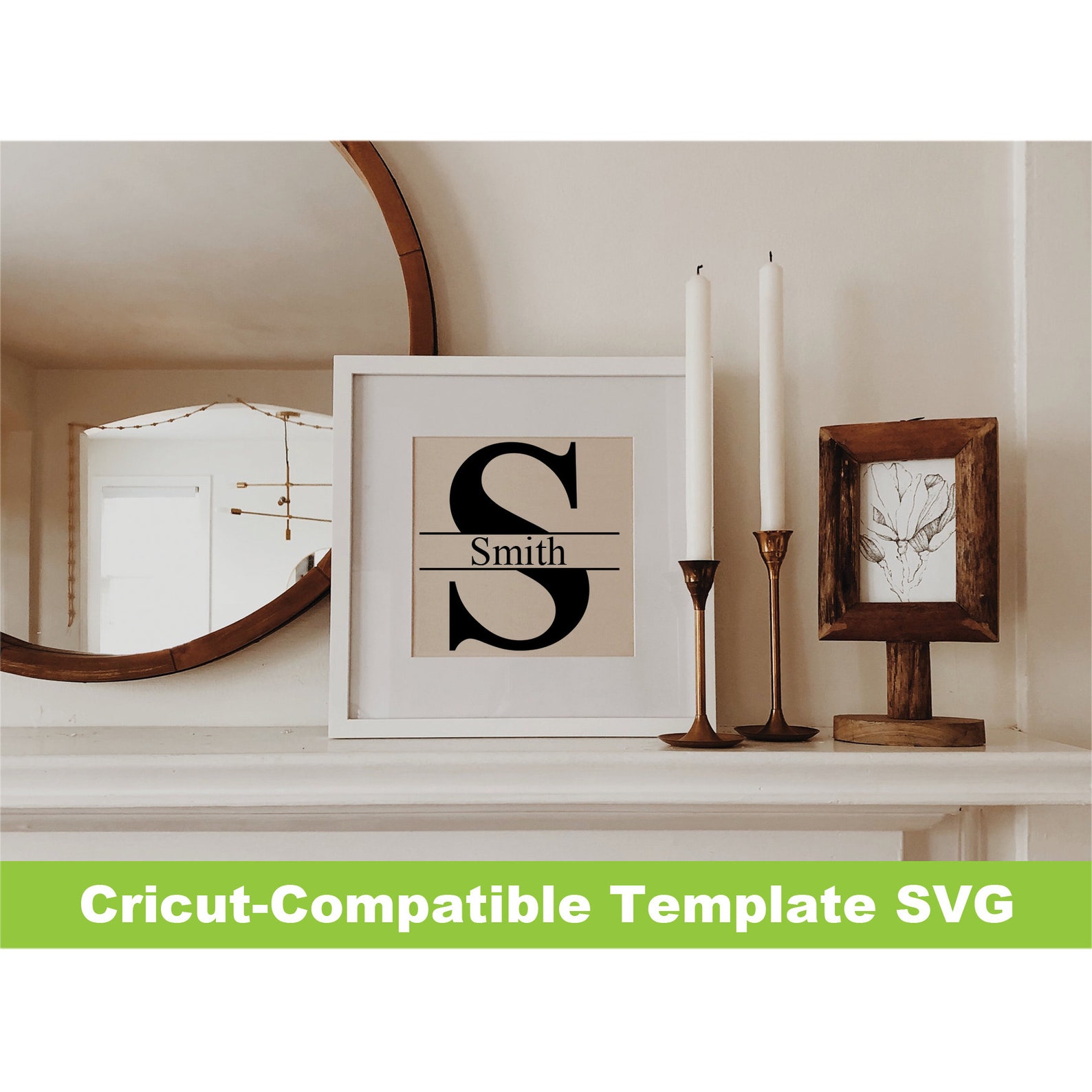 Custom Monogram Compatible Template Name Initial Svg Png DIY - Etsy