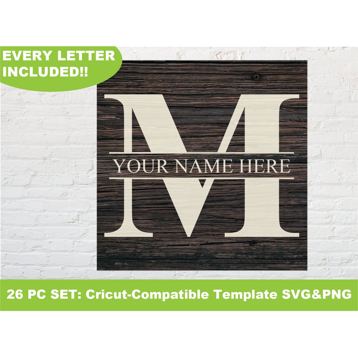 Custom Monogram Compatible Template Name Initial Svg Png DIY - Etsy
