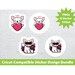 Cricut Print & Cut Sticker Design Set French Bulldog Valentine's Day ...